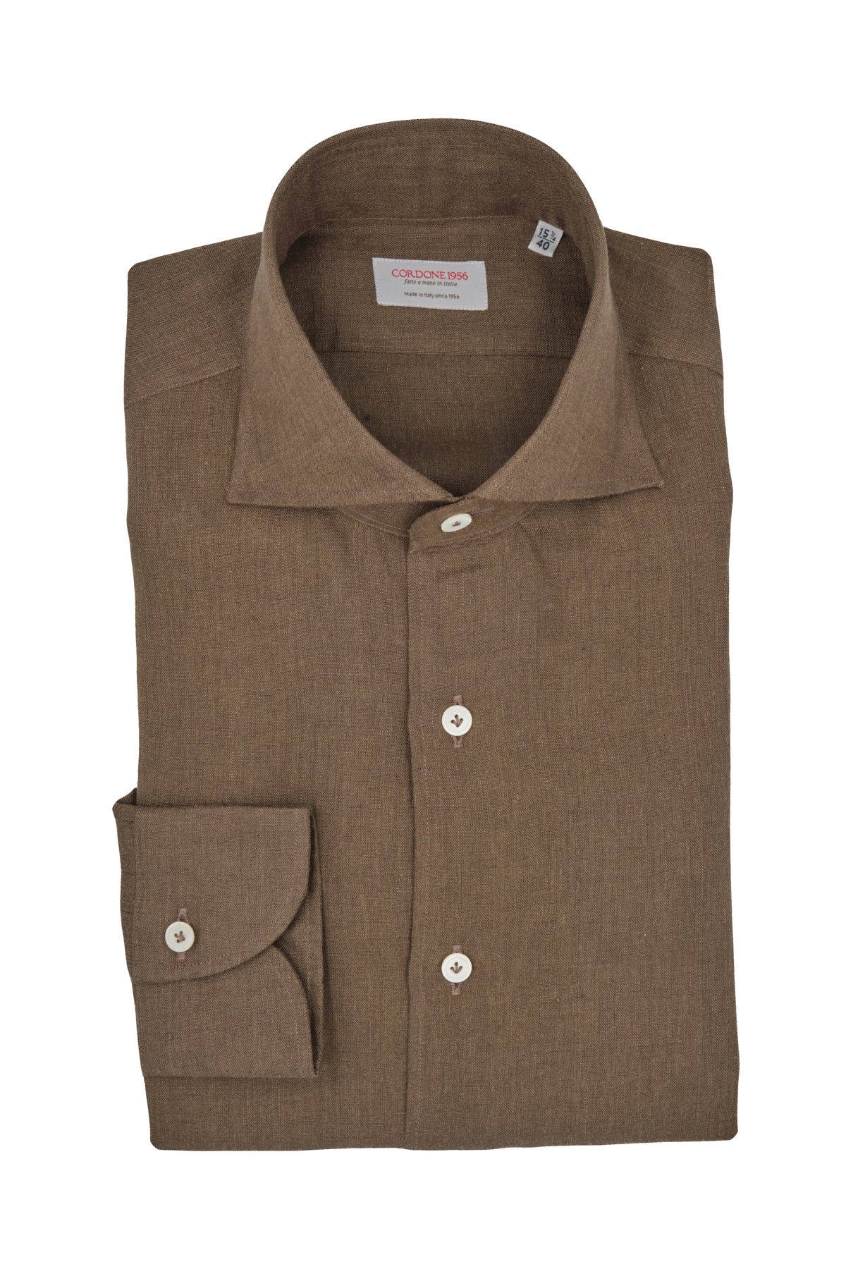 Brown Linen Shirt – CORDONE1956
